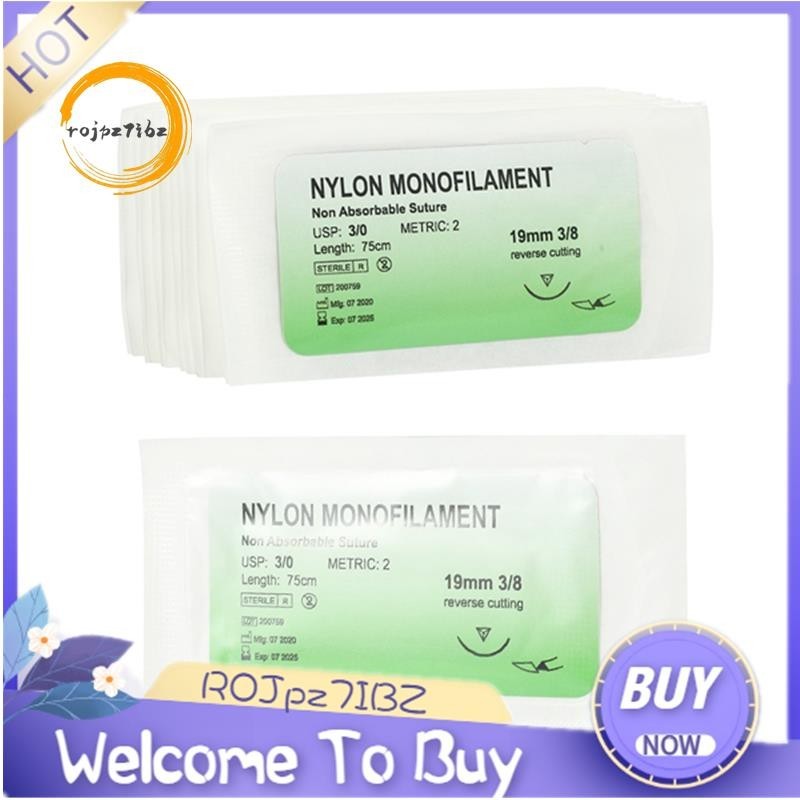 【ROJpz7IBZ】12 Pcs/Set Suture Nylon Monofilament Thread Suture Practice ...