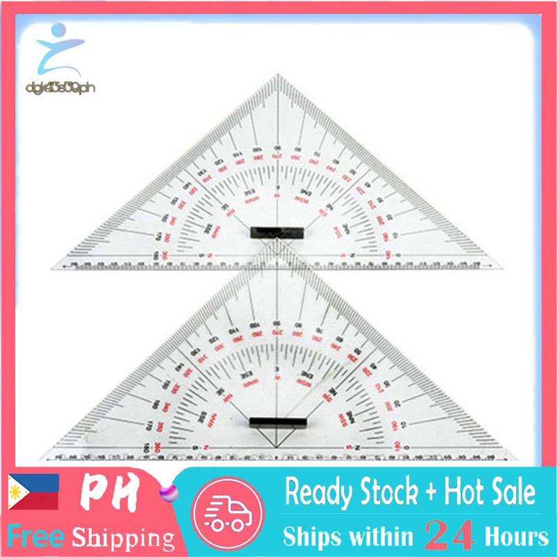 300mm Chart Drawing Triangle Ruler for Ship Drawing Nautical Protractor ...