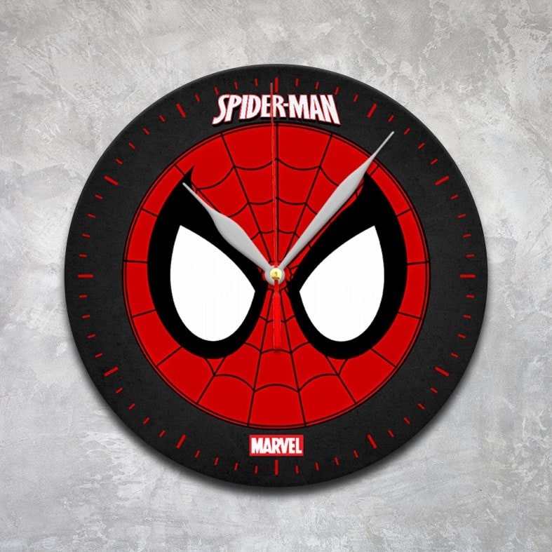 Marvel Spider-man MDF Wooden Wall Clock - Spiderman Clock Aesthetic ...