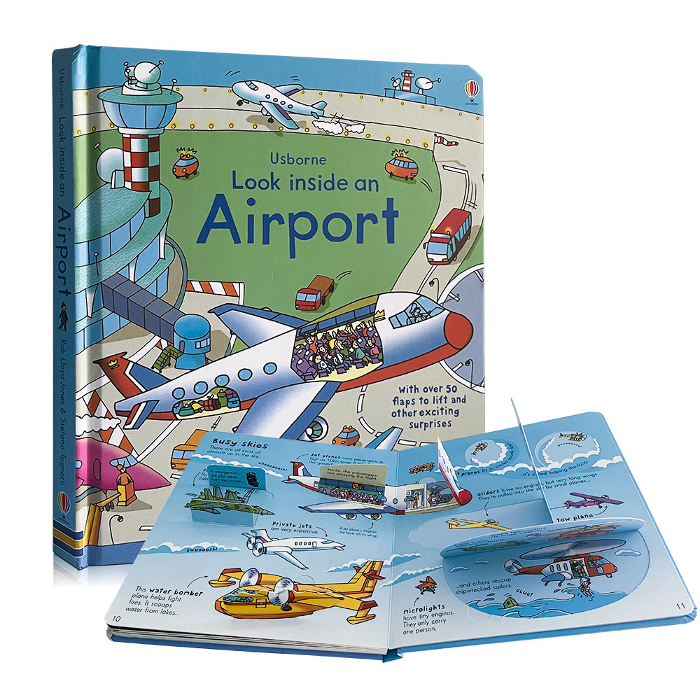 Usborne Look Inside an Airport 3D Flap Picture Book for kid English ...