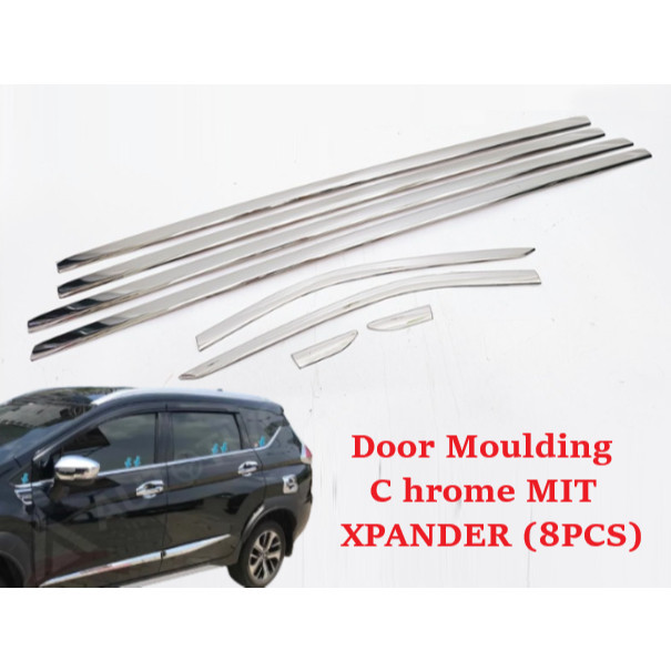 (8 Pieces/Set) Mitsubishi Xpander CHROME Door Belt Moulding / Window ...
