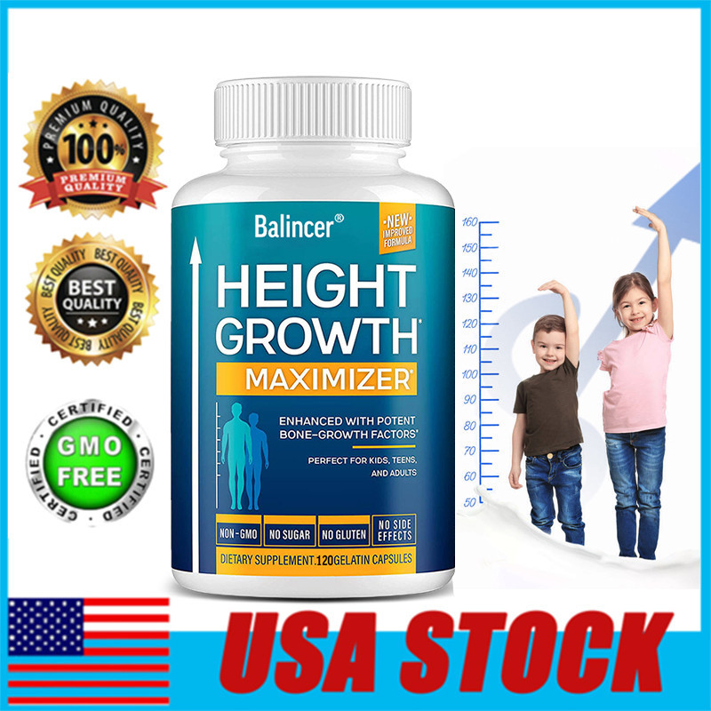 Height Supplement for Kids (12+) and Adults-Strong Bones and Healthy Growth-Immune Support (120 ...