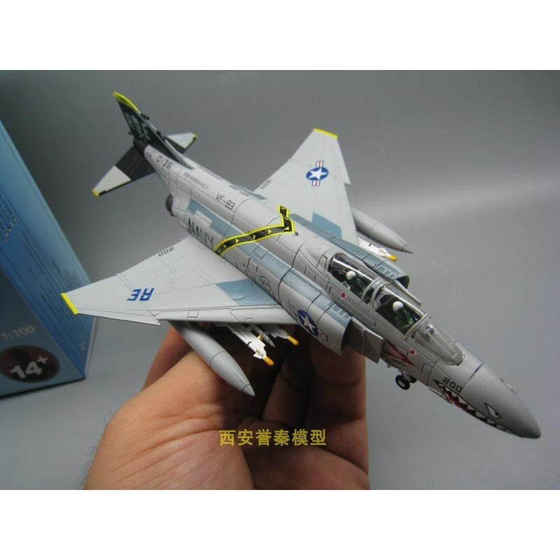 1/100 US Air Force F-4 Ghost Fighter Simulation Alloy Airplane Model ...