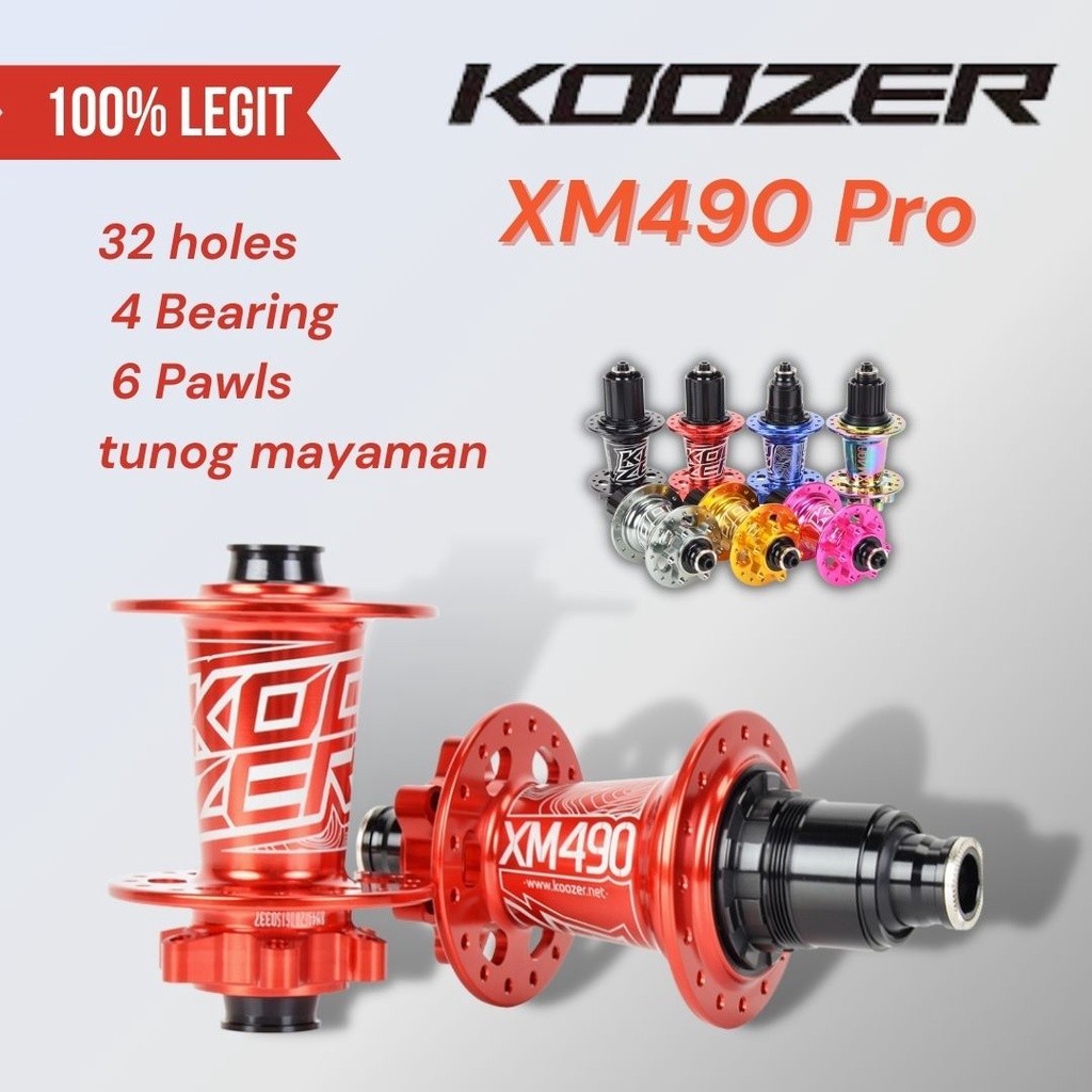 KOOZER XM490 Hub 6Pawls 72 Rings 4 Bearing Mountain Bike Hub Disc Brake ...