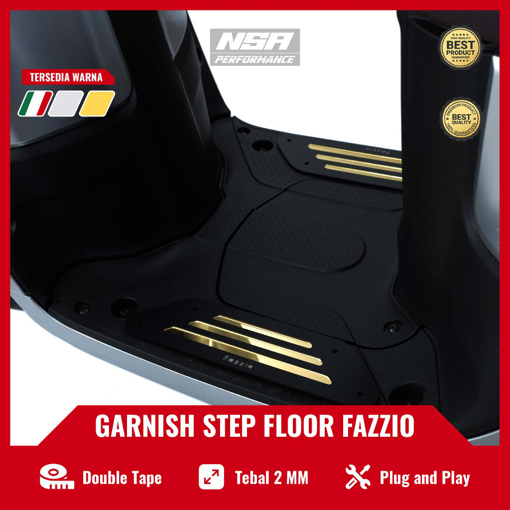 HITAM Nsa COVER GARNISH STEP FLOOR YAMAHA FAZZIO 125 BLACK DOFF ITALY ...