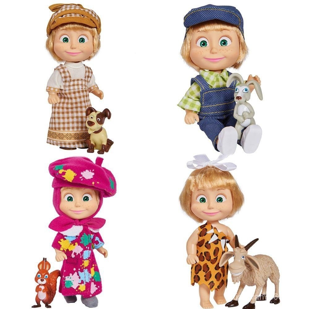 Masha and the Bear-Masha With Animal Friends Doll | Shopee Philippines
