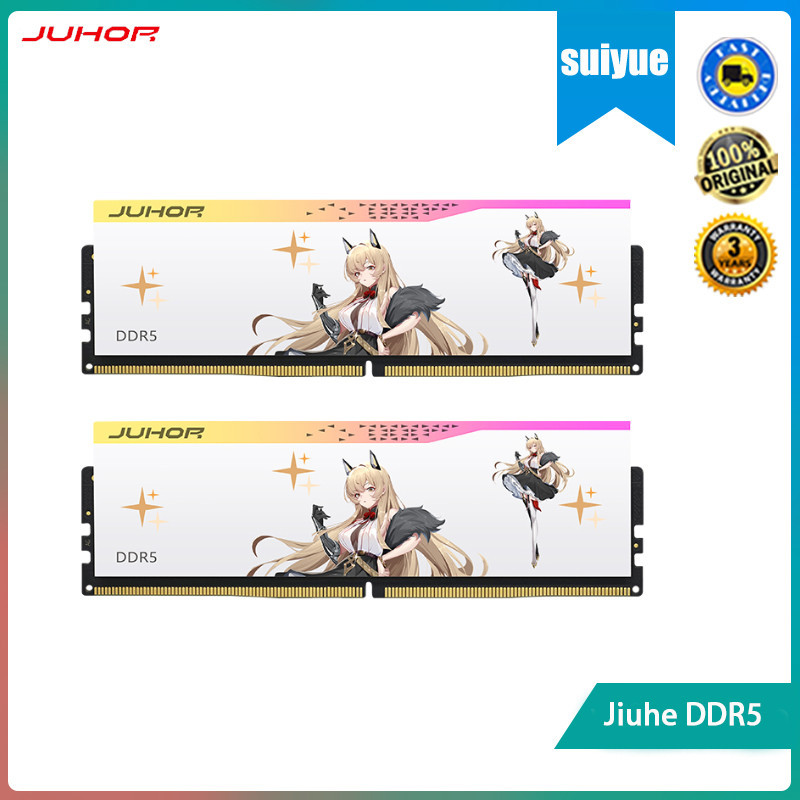 JUHOR DDR5 Linglong RGB Light Bar Desktop Computer Memory Bar 16G 32G ...