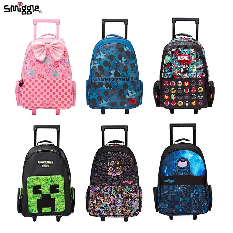 COD Smiggle Minecraft trolley trolley backpack, Student children's ...
