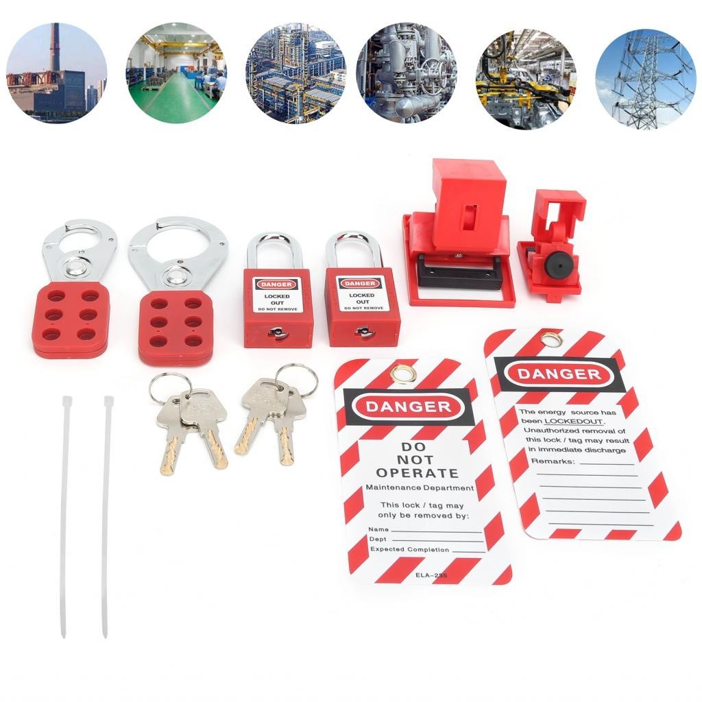 Ujewndju Lockout Tagout Kit Practical Multifunctional Electrical Locks ...