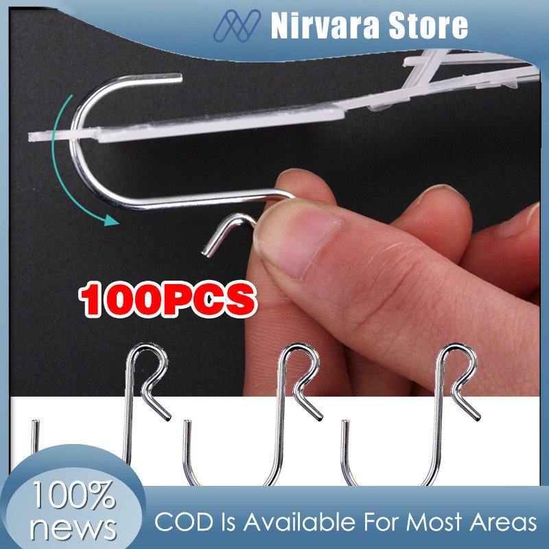 100pcs/set Metal S Hook Mini Small S Hook Galvanized Nickel S Hook ...