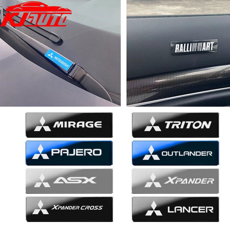 4pcs Mitsubishi Car Body Fender Side Metal Emblem Sticker Auto Window ...