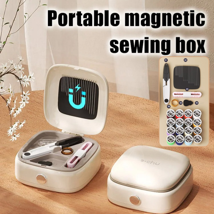 【Hot sale】Magnetic Needle and Thread Box Set Magnetic Suction Needle ...