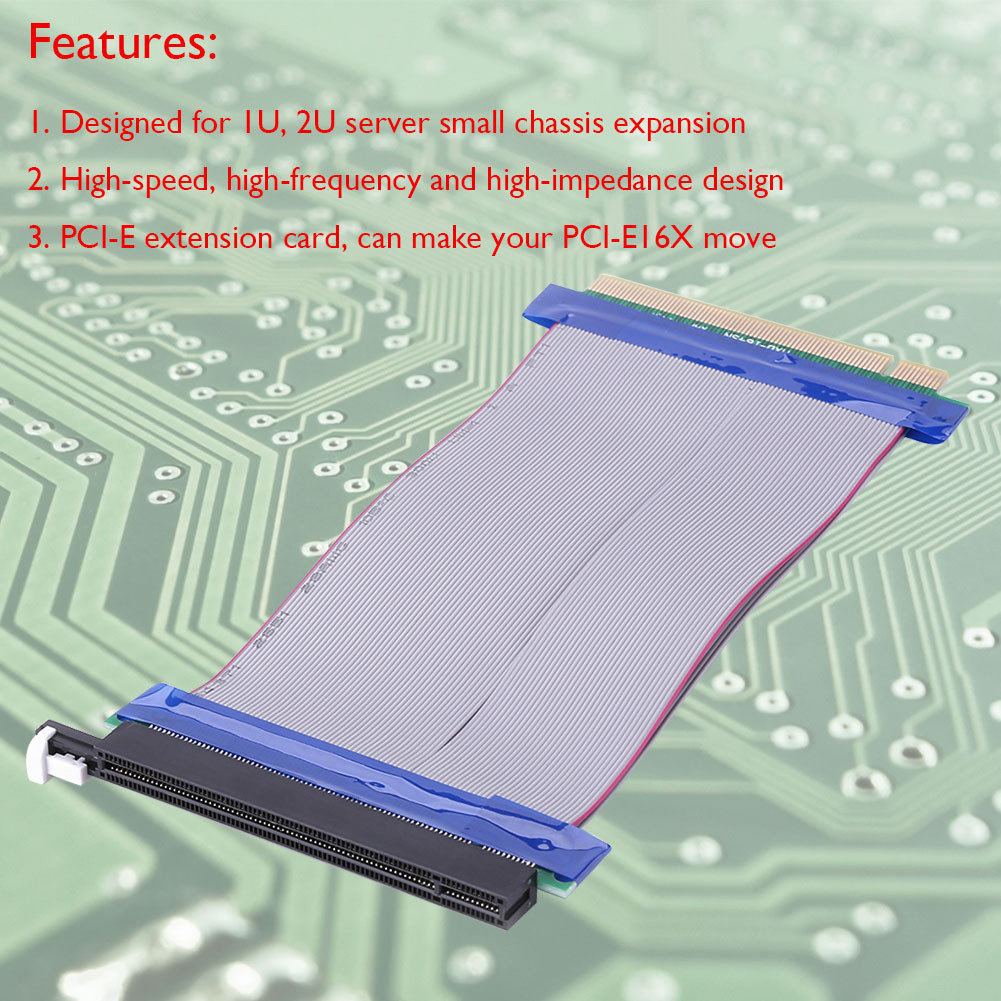 PCIE X16 PCI Express Riser Extender Card Adapter Extension Power Cord ...