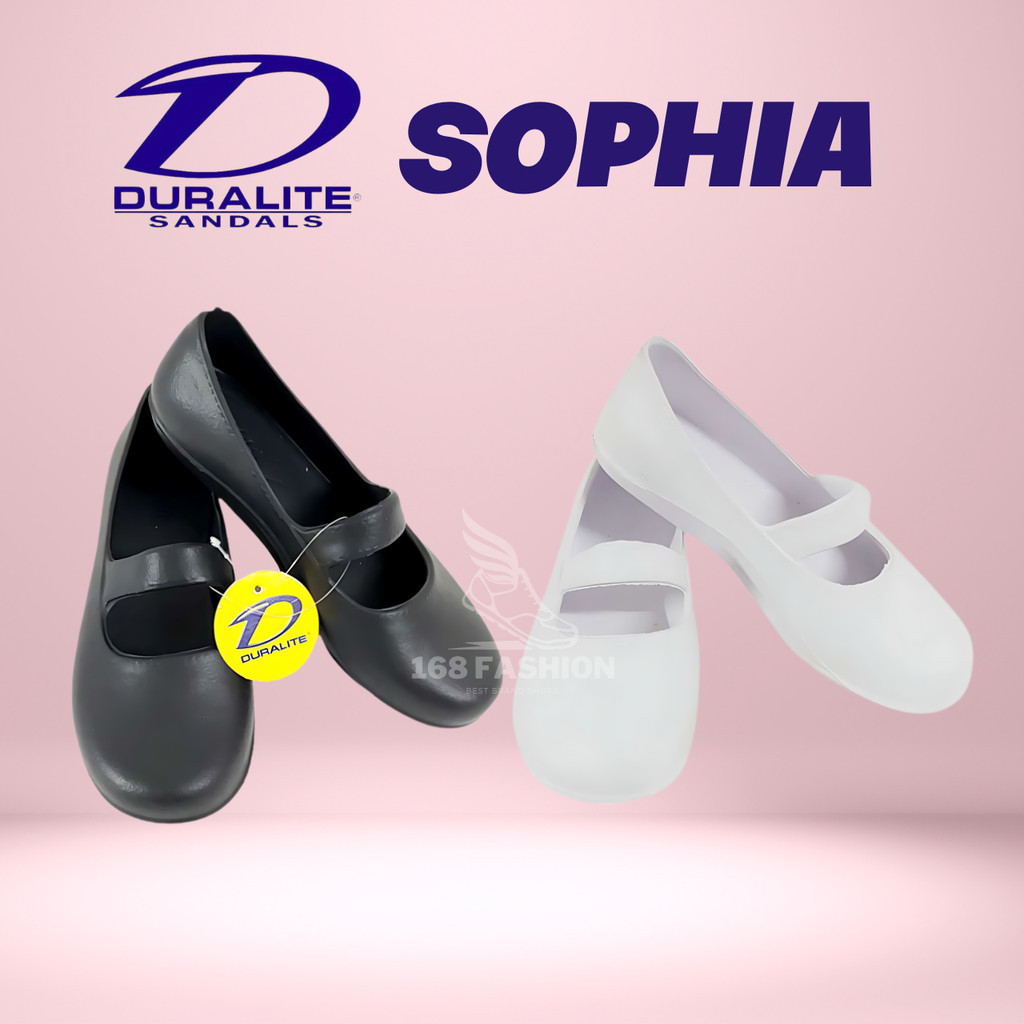DURALITE SOPHIA Lightweight Waterproof Rubber Black Shoes/White Shoes ...