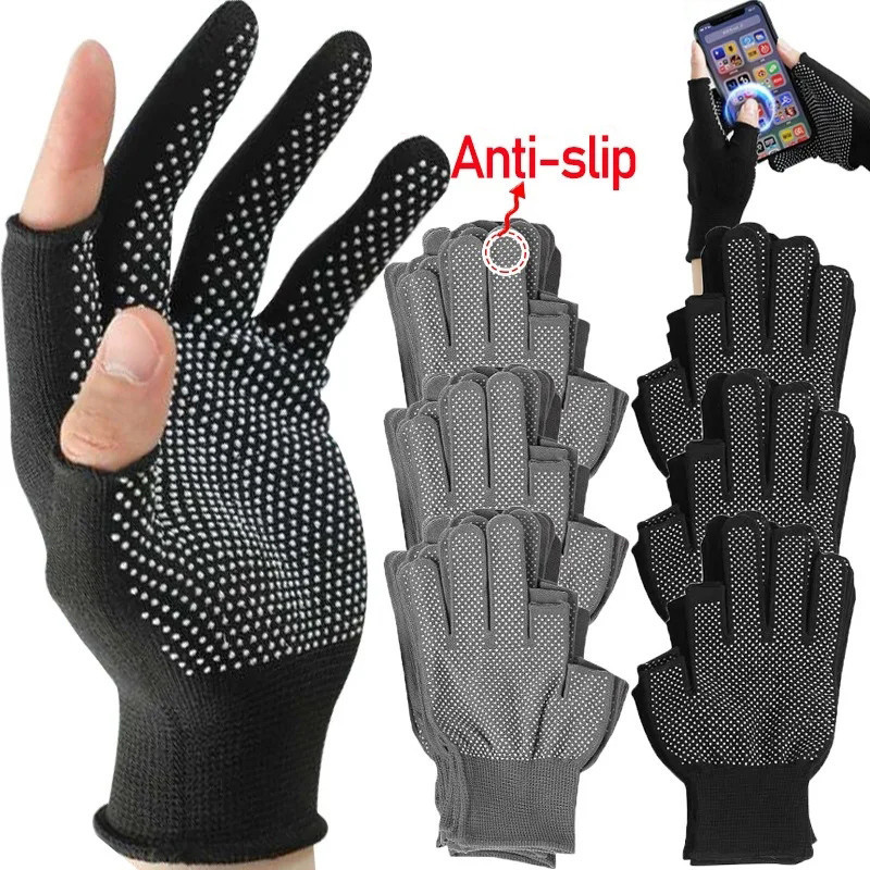Non-slip Nylon Gloves / Breathable Half Finger Glove / Breathable Work ...