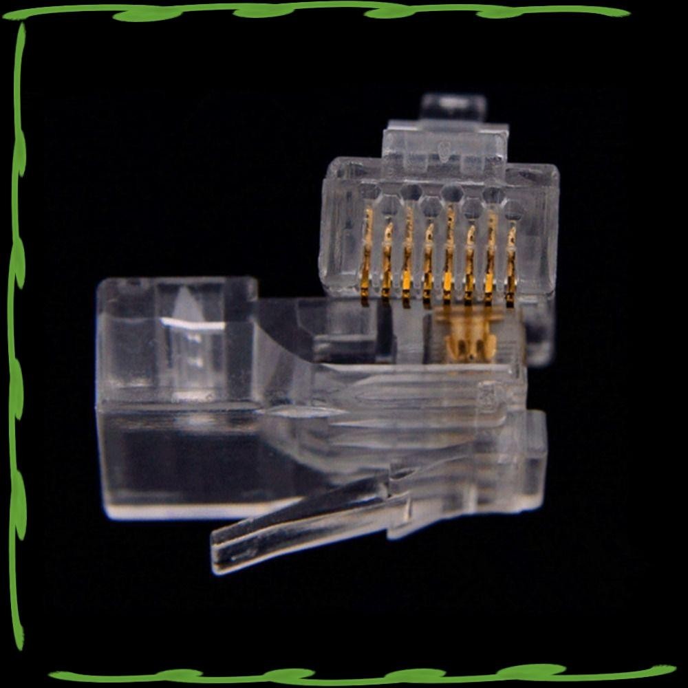 REFINEMENT CAT6 RJ45 Connectors, 8Pin Cables Accessories Gigabit Cable ...