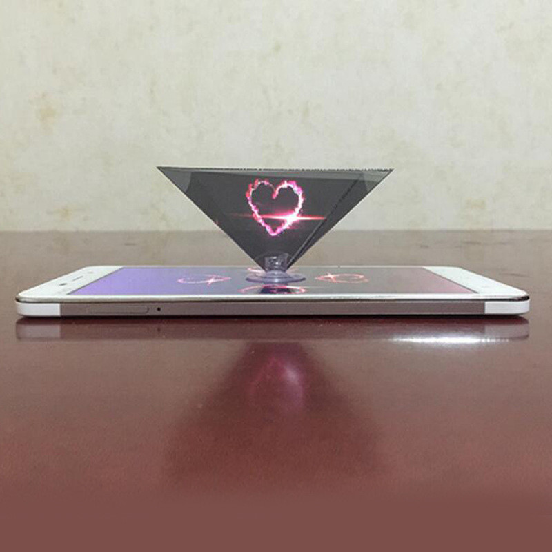 Mobile Phone 3D Holographic Projector Coating Prism Holographic Video ...