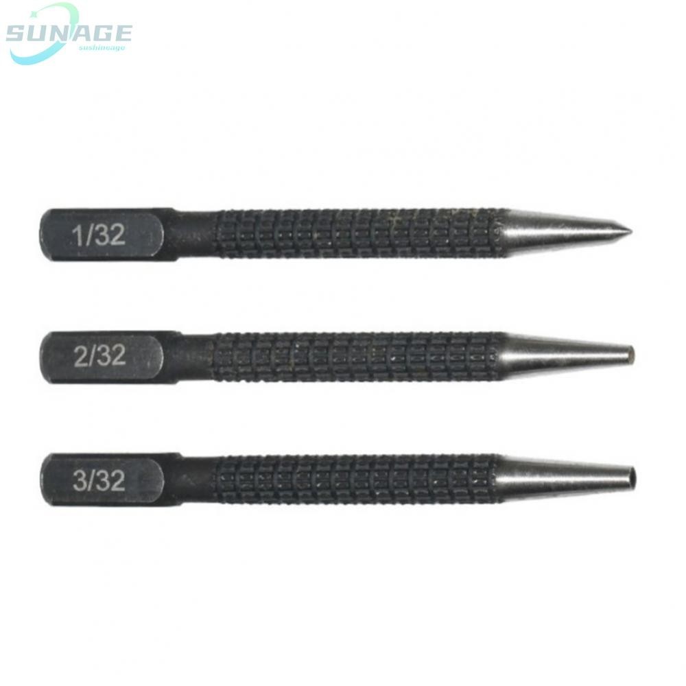 Nail Punch Set with Knurled Body and Square Striking Head Set of 3 ...