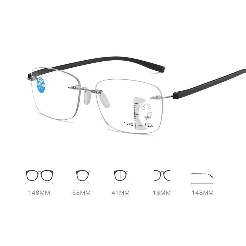 Fashion Progressive Multifocal Reading Glasses for Men Women Ultralight ...