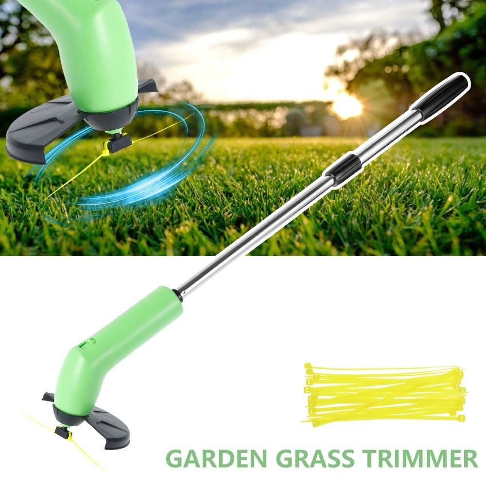RR+`Electric Grass Trimmer Cordless Lawn Mower Double Wheel Length ...