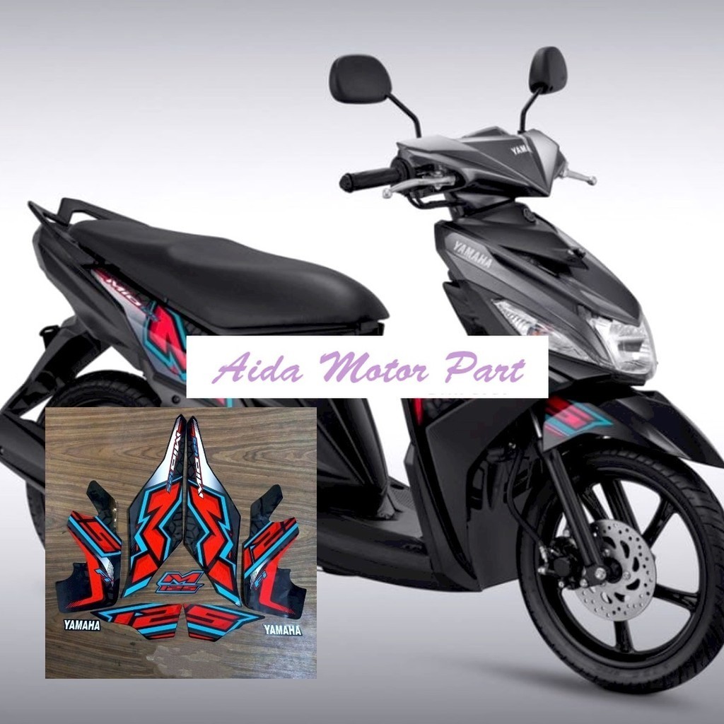 Striping Polet Sticker for yamaha Mio m3 125 mio125 2022 2023 Black ...