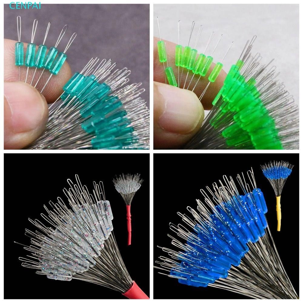 CENPAI 100pcs Fishing Space Beans, 5 Sizes Silicone Fishing Line ...