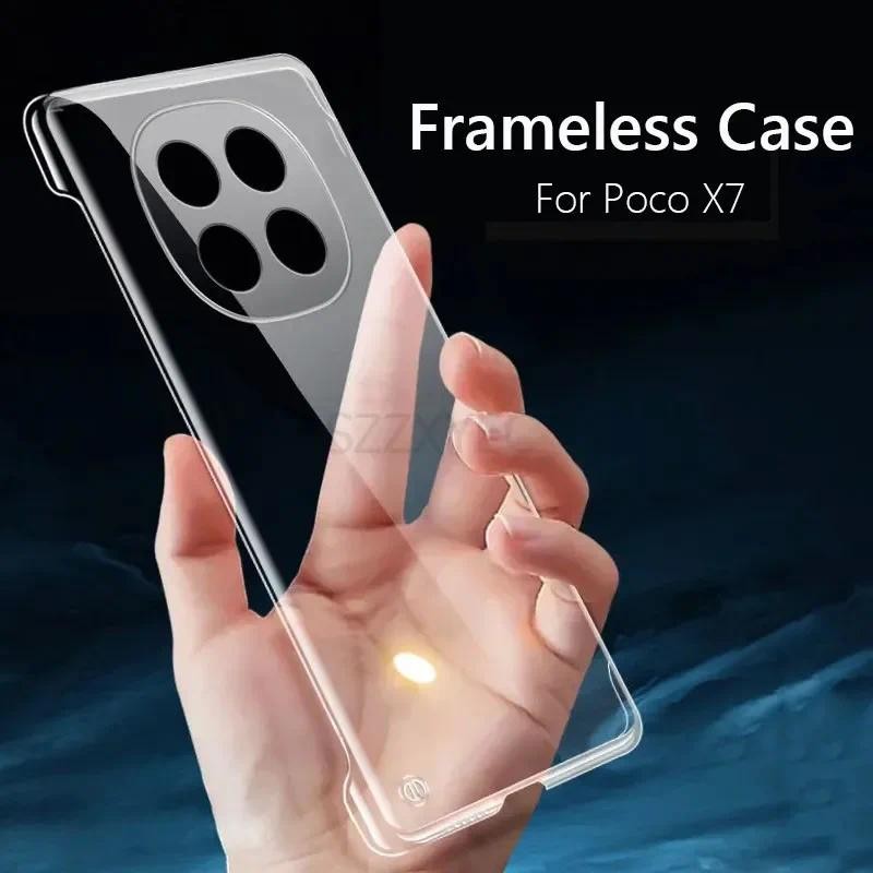 Frameless Slim Clear Hard Back Cover Case For Xiaomi Poco X7 Pro PocoX7 ...