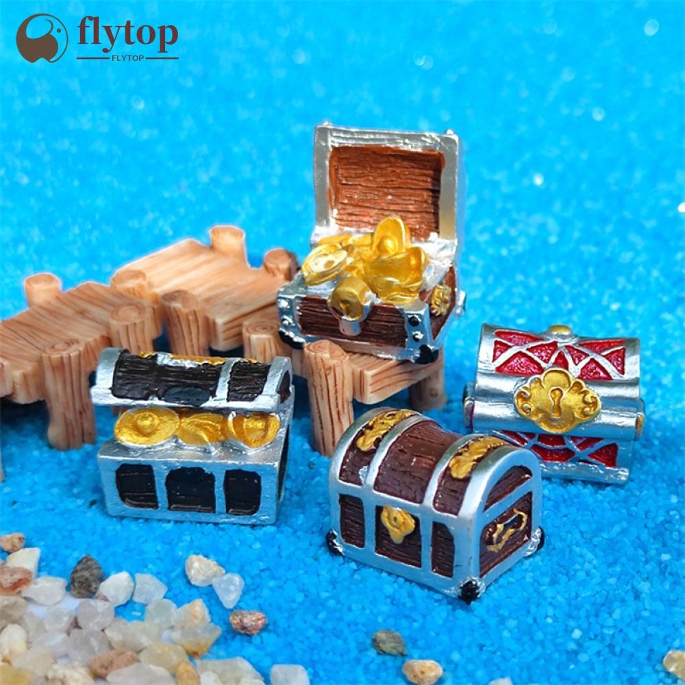 FLYTOP Treasure Chest Box Creative Fish Tank Aquarium Decoration ...