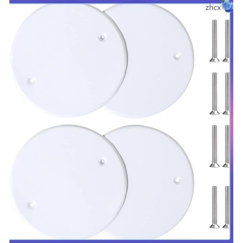 Round Electrical Cover Plate Ceiling Hole Covers for Lights White Blank ...