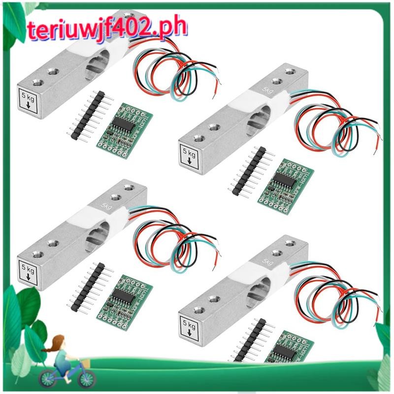 Digital Load Cell Weight Sensor,4Sets 5KG Load Cell HX711 AD Weighit ...