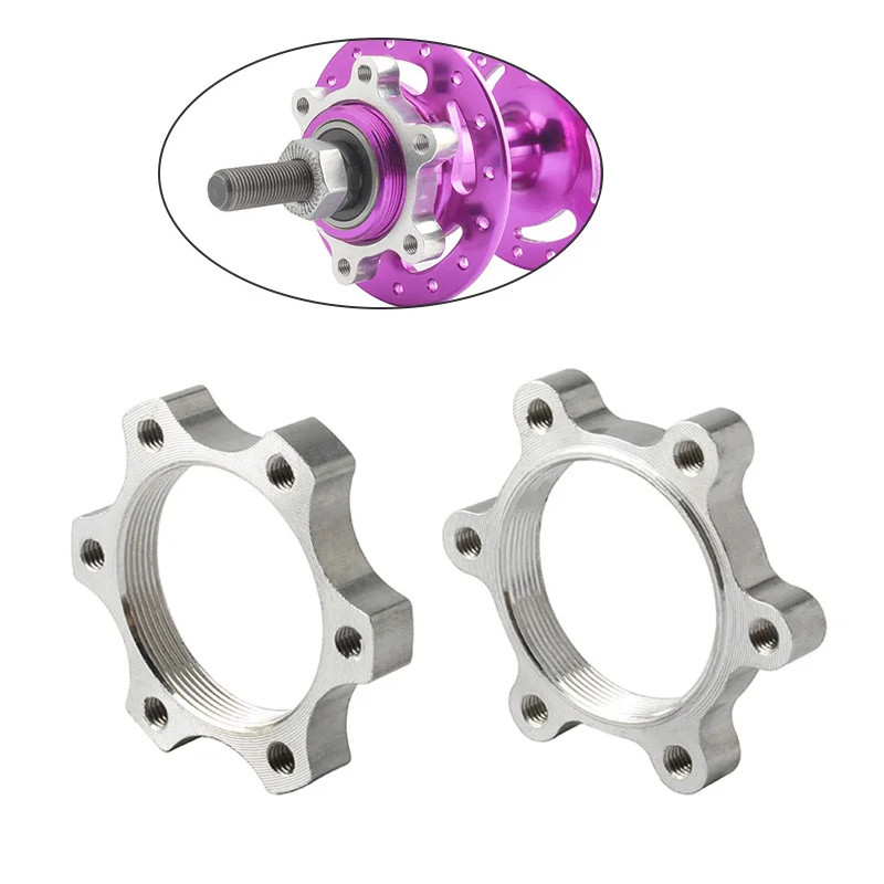 44mm Bike Hub Disk Disc Brake Rotor Adapter Freewheel Threaded Hubs 6 ...
