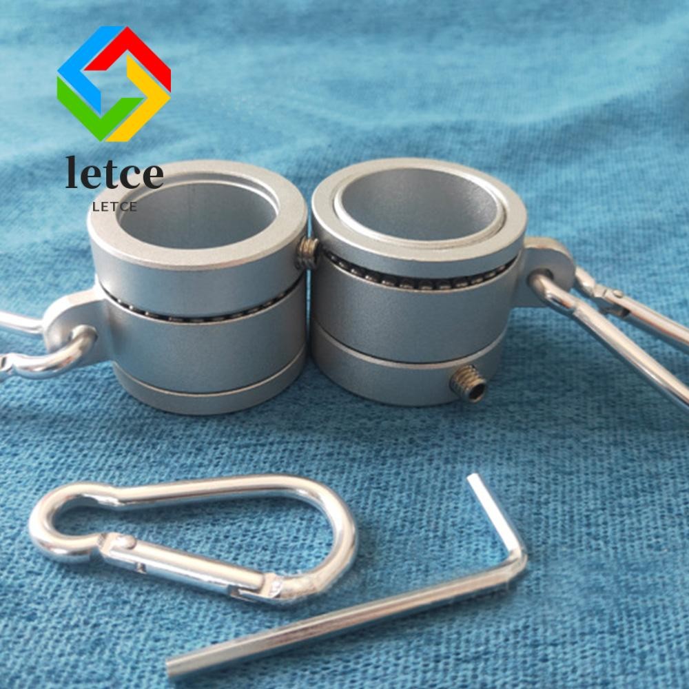 LETCE 2Pcs Flag Mounting Ring, 360 Degree Rotating Silver Flag Pole ...