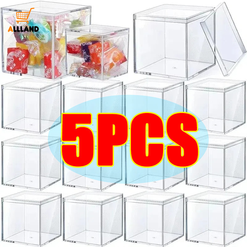 Transparent Plastic Square Acrylic Candy Box - Chocolate Cake Dessert ...