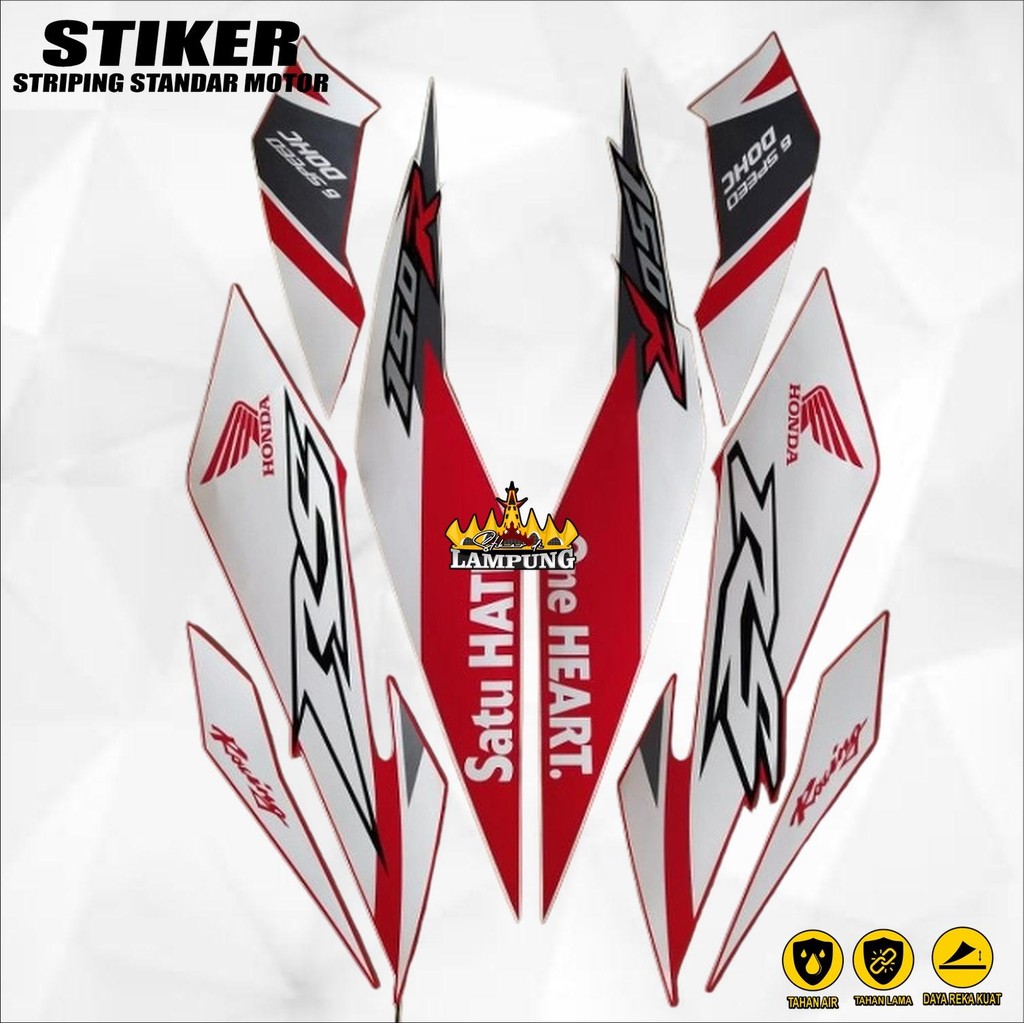 MERAH Striping honda sonic 150 r 2018 2019 red rs list standard body ...