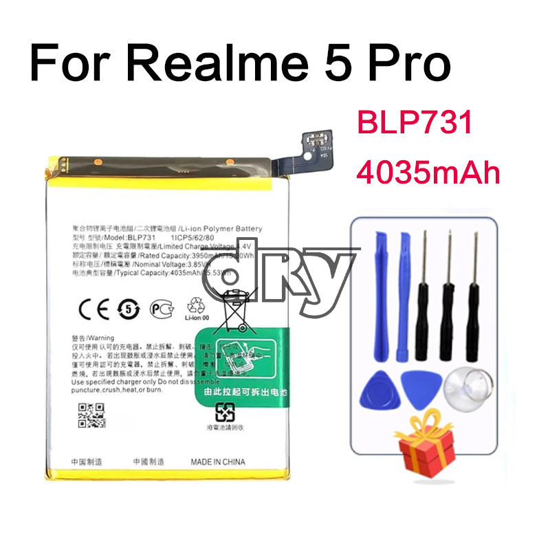 Replacement BLP-731 Battery For Realme 5 Pro Battery | Shopee Philippines