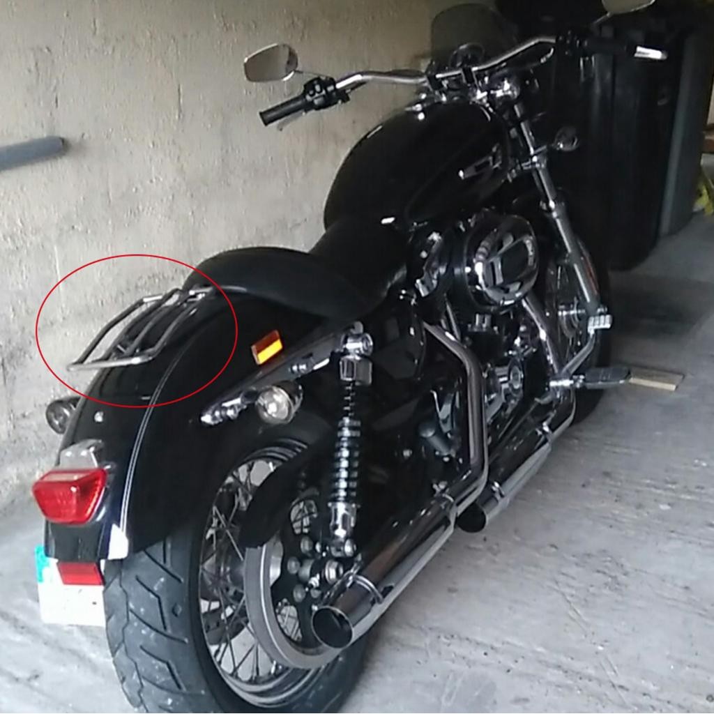 Motorcycle Luggage Rack Rear Carrier Compatible with XL883/1200 X48 Ideal Fit for Modified Bikes ...