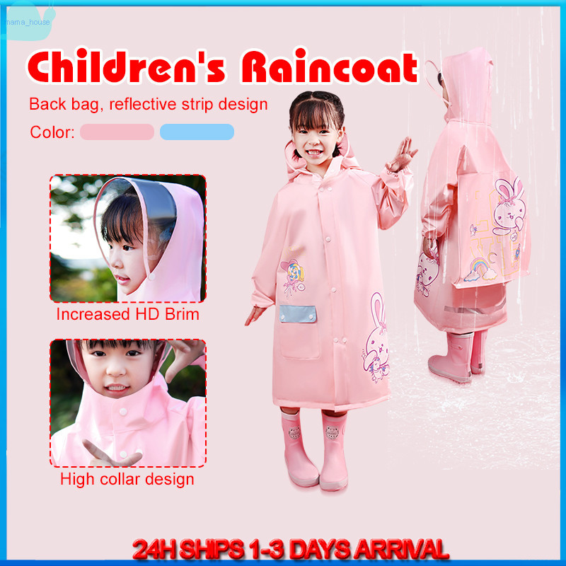 Raincoat For Kids Kapote Rain Coat Makapal Girls Boys 4-15 Years Old Unicorn Poncho Pupils With ...