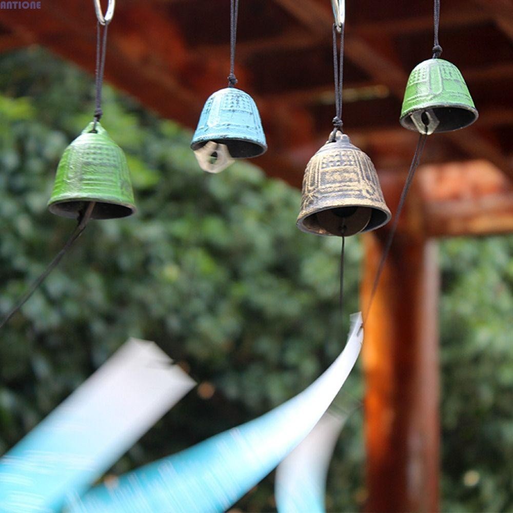 ANTIONE Wind Chimes, Cast Iron Vintage Landscape Bell, Japanese Style ...