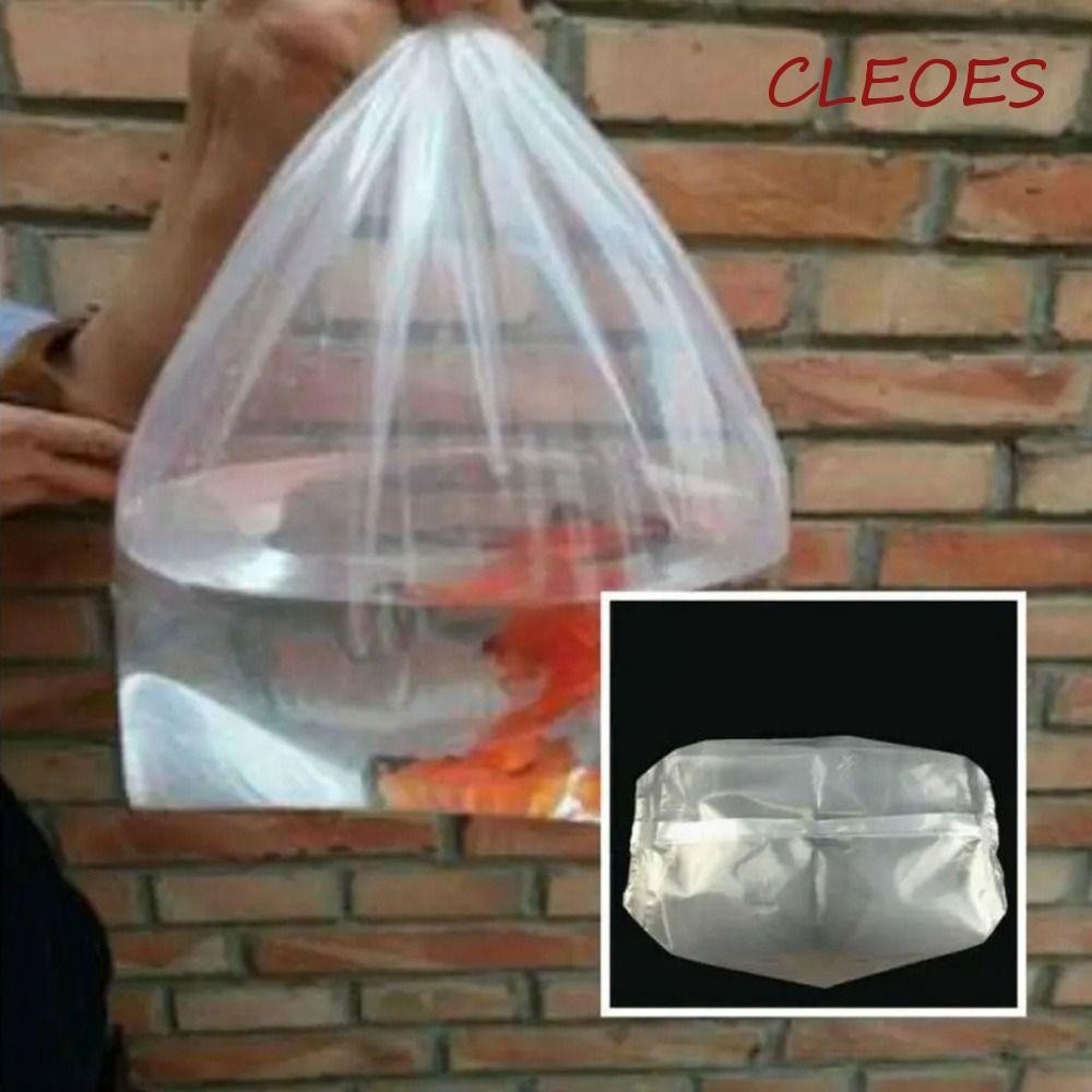 CLEOES 10PCS Aquarium Breathing Bags, Plastic Transparent Fish Delivery ...