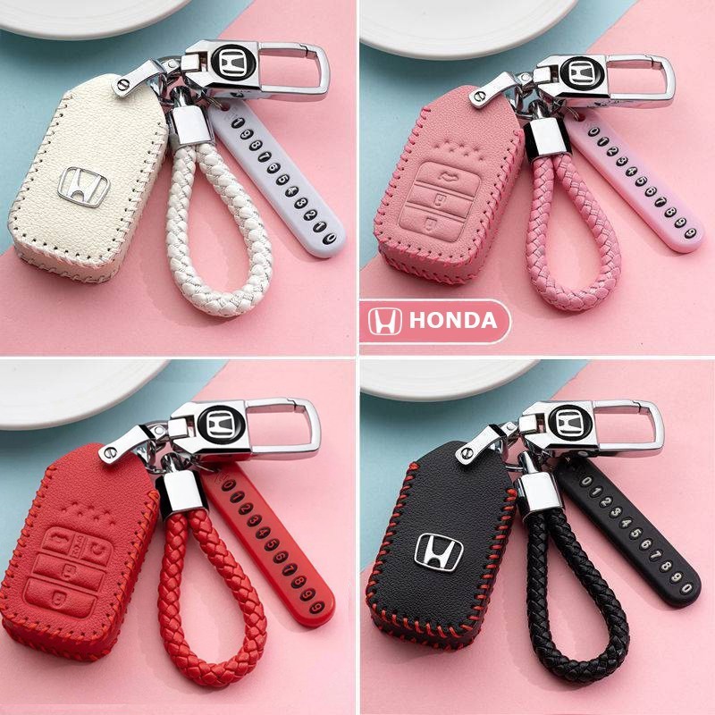 FOR HONDA Leather Honda City HRV WRV Civic Accord CRV Jazz BRV Keyless ...