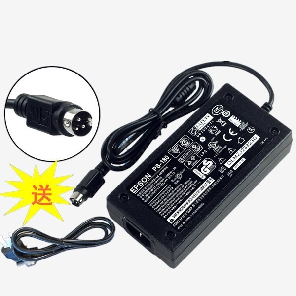 EPSON/Epson printer power adapter 24V2A/ 24V2.1A (ps-180) 3-pin wire ...