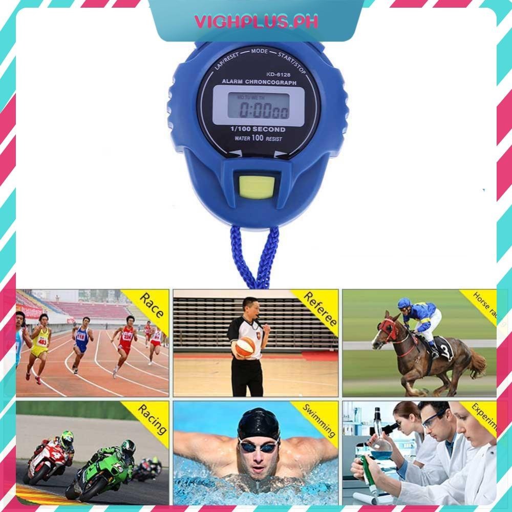 [vighplus.ph] LCD Chronograph Digital Timer Stopwatch Sport Counter Odometer Watch Alarm ...
