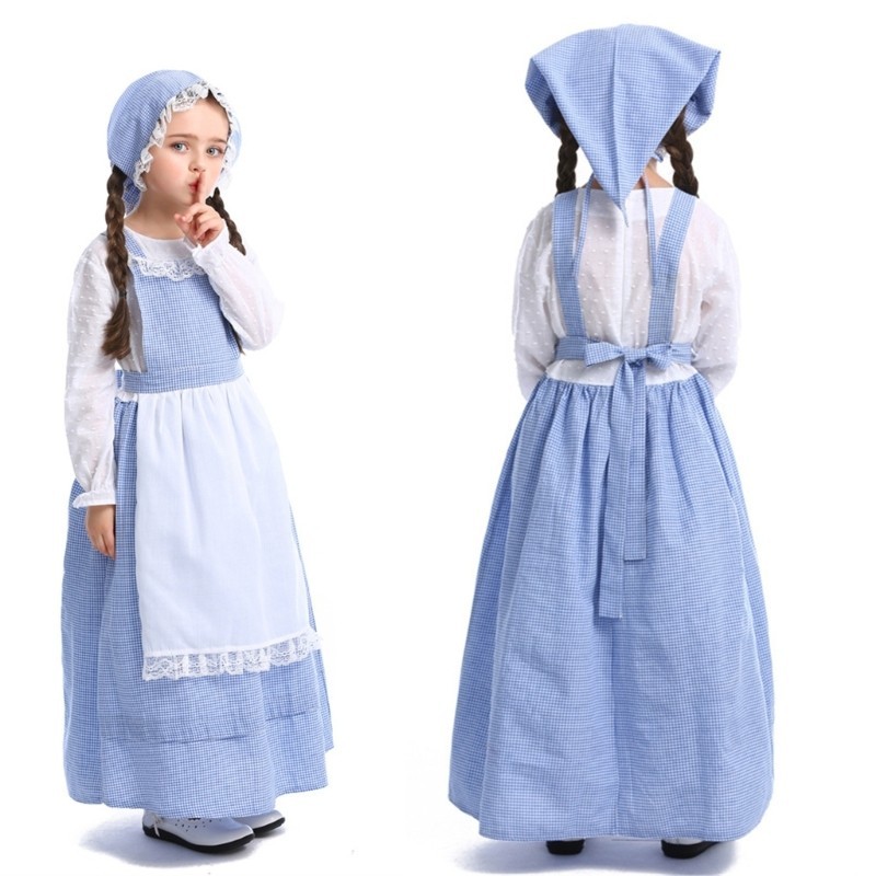 PP Pioneers Girls Costume Colonial Prairies Costume Colonial Village ...