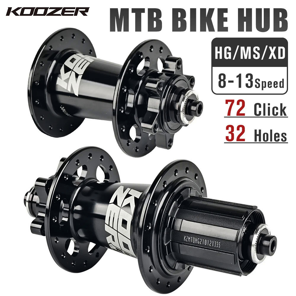 Koozer XM490 PRO Bicycle Disc Brake Hub 4 Bearing 6 Palws 72Click MTB ...