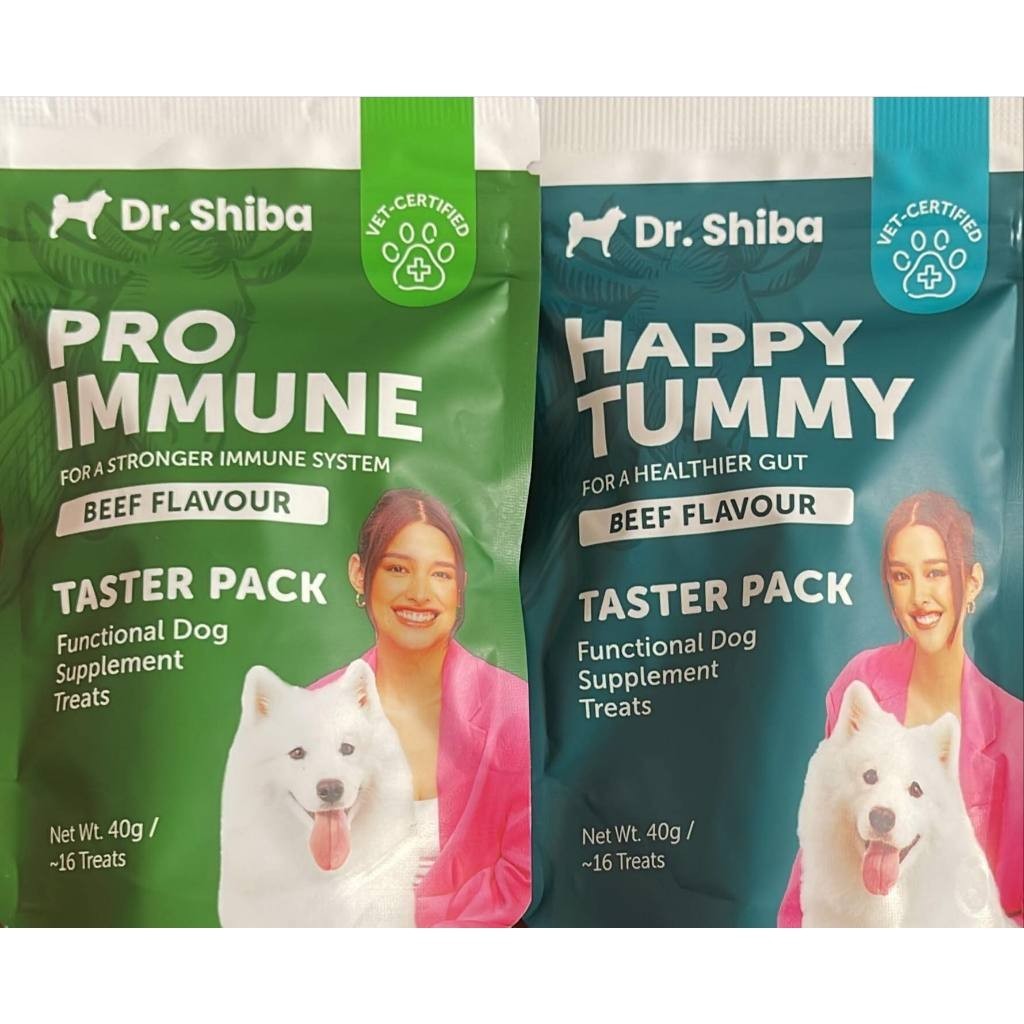 Dr. Shiba Happy Tummy Taster Pack Beef 40g Dog Treats Snack 16 pcs ...