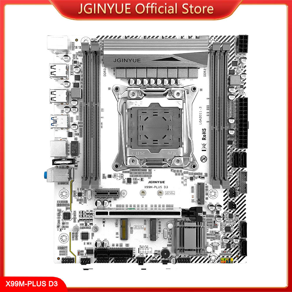 JGINYUE X99 PLUS D3 Motherboard LGA 2011-3 Xeon E5 V3 CPU Processor and ...