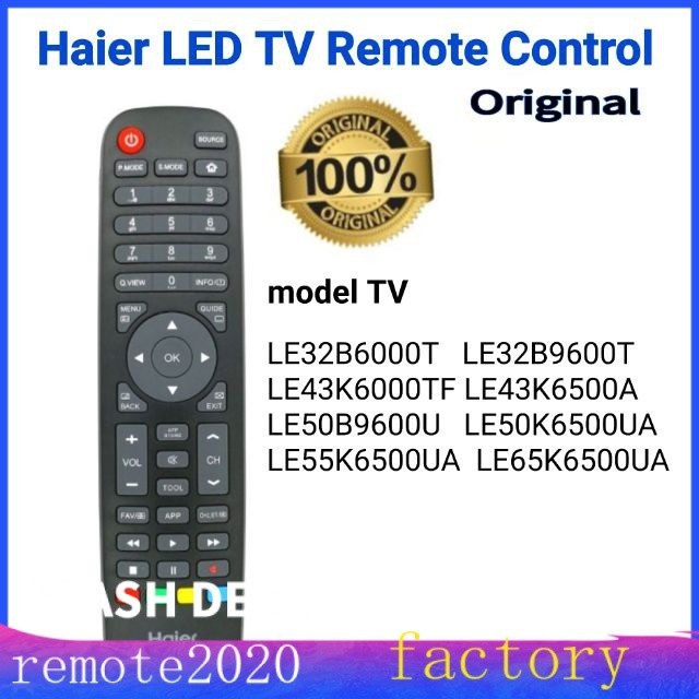 GG+Haier LED TV Remote Control(Original) | Shopee Philippines