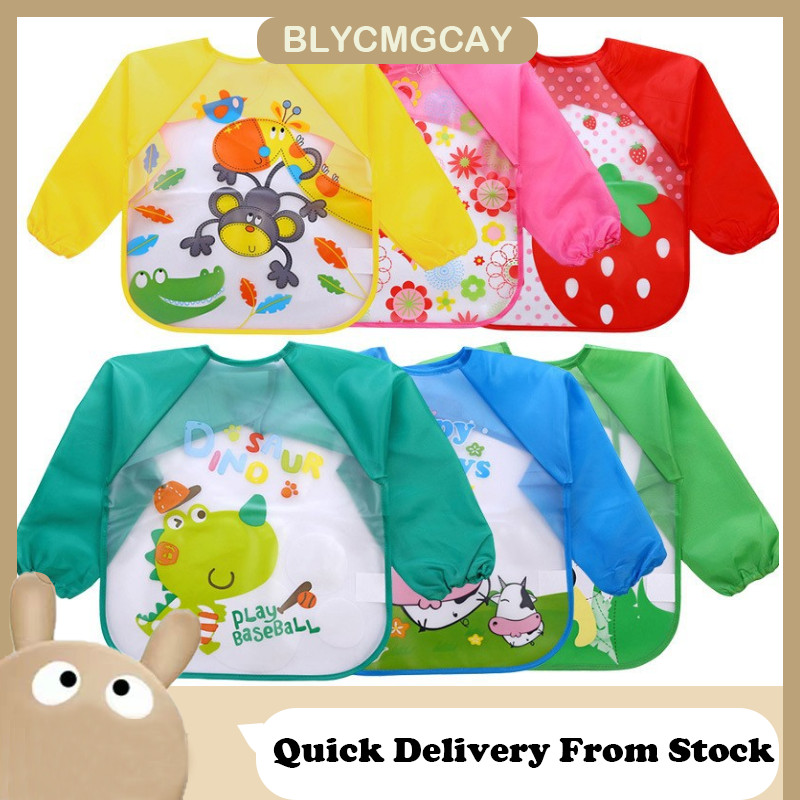 Children's Overalls Long Sleeve Reverse Dressing Baby Drool Towel EVA ...