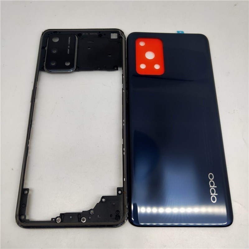 For Oppo A74 4G Battery Cover Rear Door Housing Case+Middle Frame With ...