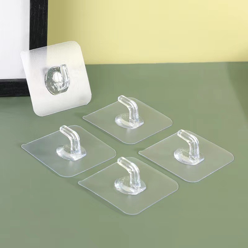 Self-adhesive Hook Transparent Door Wall Hook Child Heavy Load Rack ...